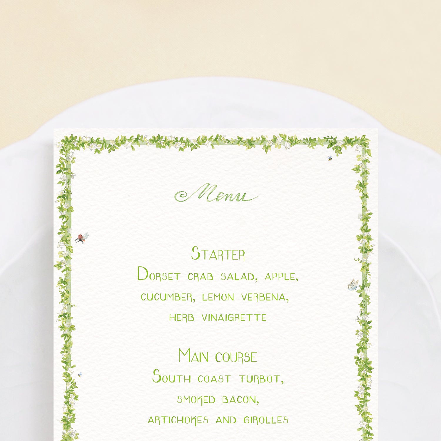 Enchanted Garden Menus – Clementina Sketchbook