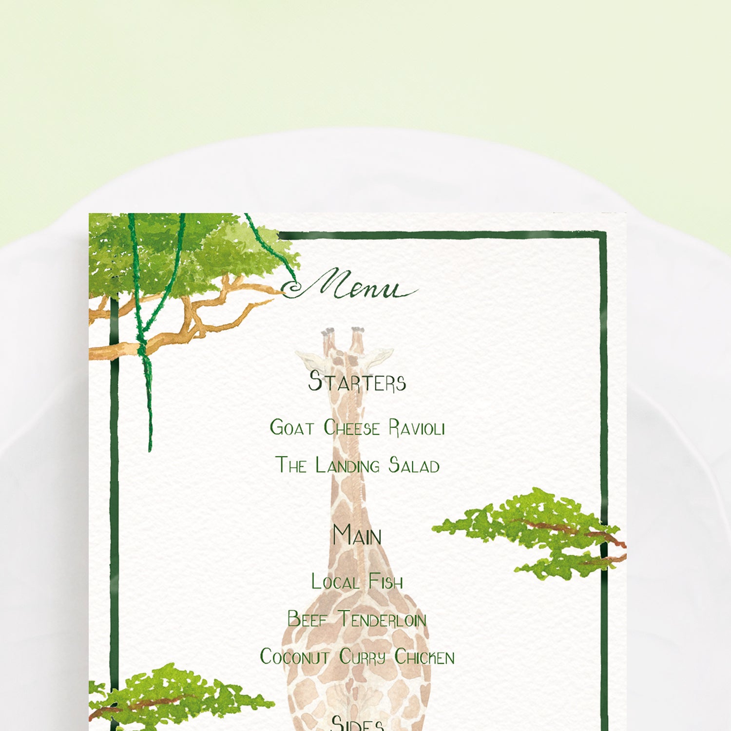 Safari Bums Menus – Clementina Sketchbook