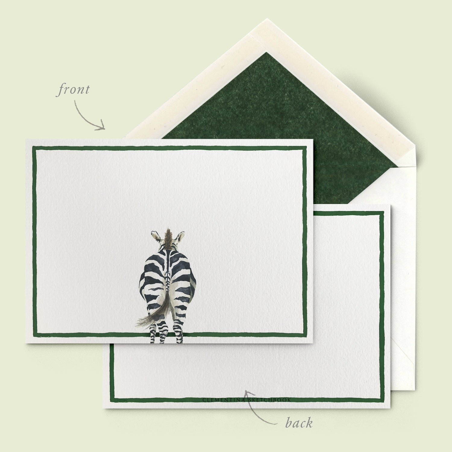 Zebra Stationery Cards – Clementina Sketchbook